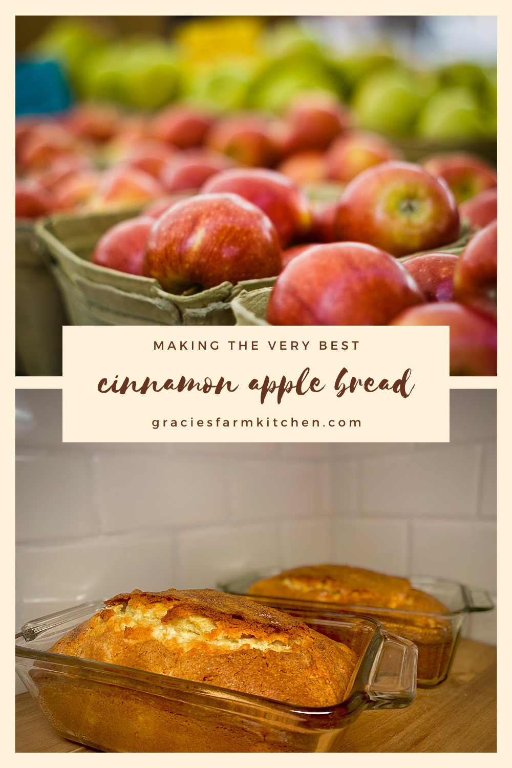 Cinnamon Apple Bread - Gracie's Farm Kitchen